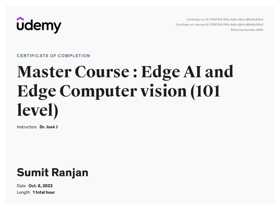 Sumit Ranjan on LinkedIn: Udemy Course Completion Certificate Sumit Ranjan on LinkedIn: Udemy Course Completion Certificate