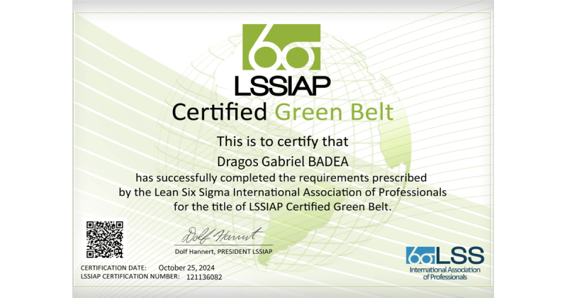 Dragos Badea on LinkedIn: LEAN SIX SIGMA GREEN BELT • Dragos Gabriel ... Dragos Badea on LinkedIn: LEAN SIX SIGMA GREEN BELT • Dragos Gabriel ...