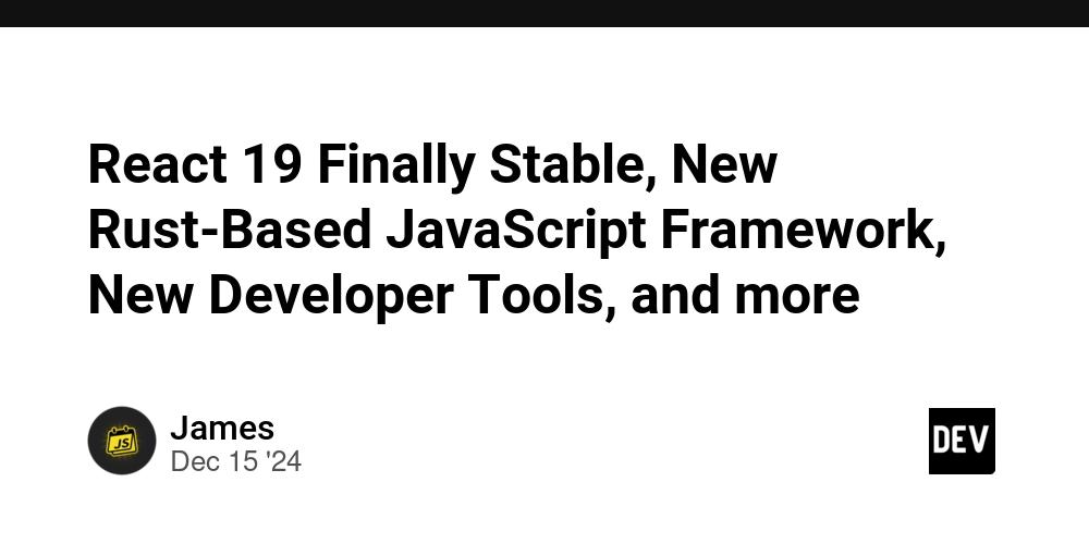 Narendra Gurram on LinkedIn: React 19 Finally Stable, New Rust-Based ... Narendra Gurram on LinkedIn: React 19 Finally Stable, New Rust-Based ...