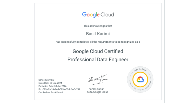 Abdul Basit Tanweer on LinkedIn: Professional Data Engineer • Basit ... Abdul Basit Tanweer on LinkedIn: Professional Data Engineer • Basit ...
