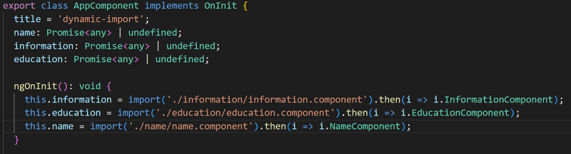 George Oikonomopoulos on LinkedIn: Angular component dynamic import ... George Oikonomopoulos on LinkedIn: Angular component dynamic import ...