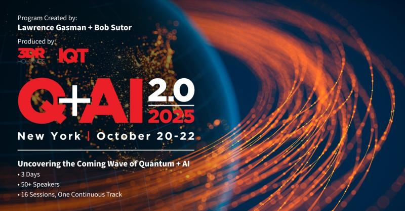 Lawrence Gasman on LinkedIn: Quantum + AI | October 20-22, 2025 | New ... Lawrence Gasman on LinkedIn: Quantum + AI | October 20-22, 2025 | New ...