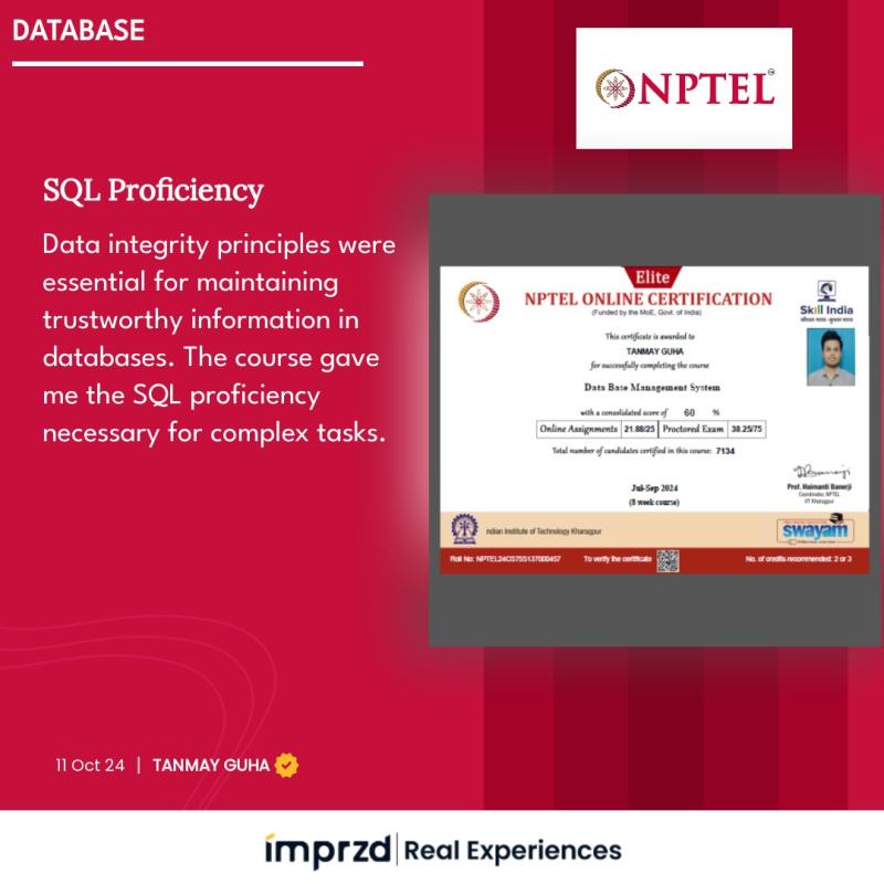 Tanmay Guha on LinkedIn: NPTEL Tanmay Guha on LinkedIn: NPTEL