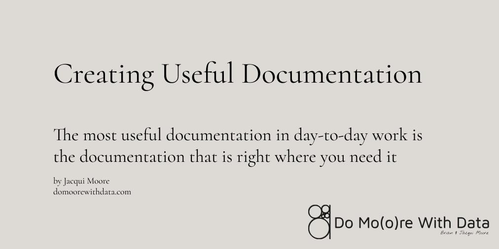 Jacqui Moore on LinkedIn: Creating Useful Documentation | 11 comments Jacqui Moore on LinkedIn: Creating Useful Documentation | 11 comments