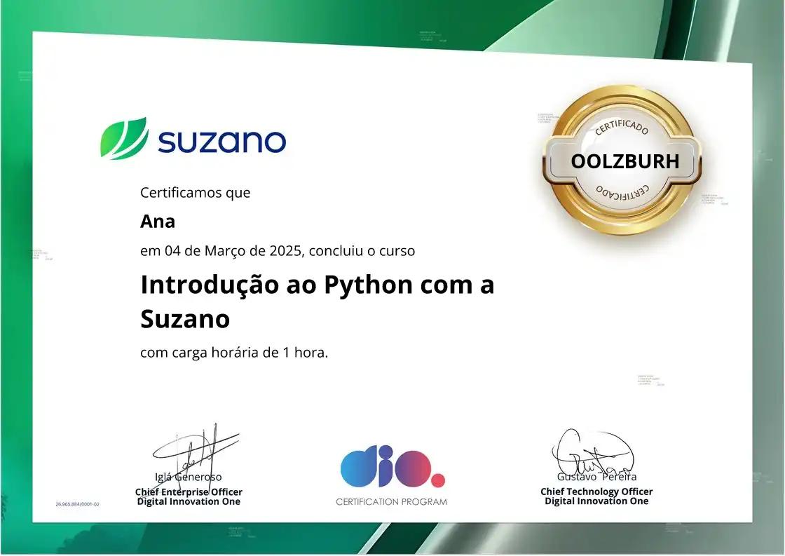 Gnahei uma conquista de python na DIO com o curso de python com a ... Gnahei uma conquista de python na DIO com o curso de python com a ...