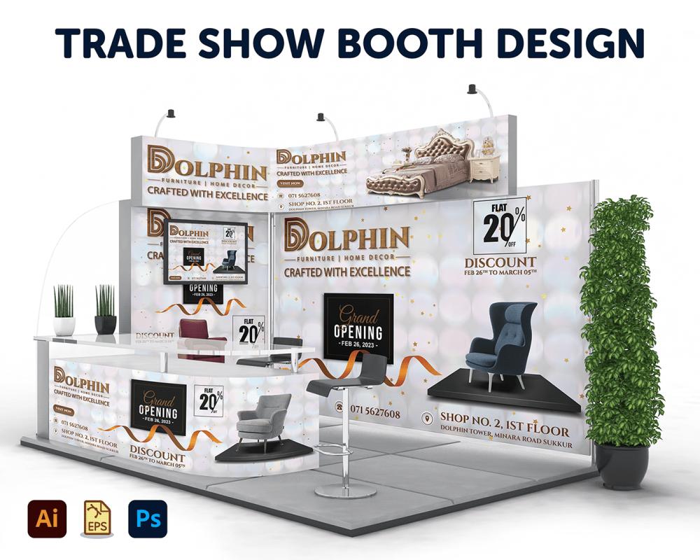 Dolphin Furniture Booth Design - Nabeel Ahmed | Nabeel Ahmed Graphic ... Dolphin Furniture Booth Design - Nabeel Ahmed | Nabeel Ahmed Graphic ...