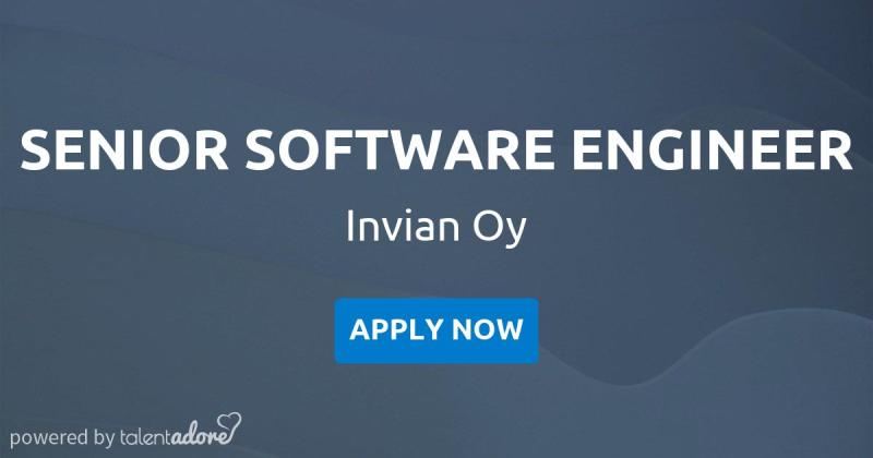 Invian Oy on LinkedIn: Senior Software Engineer Invian Oy on LinkedIn: Senior Software Engineer