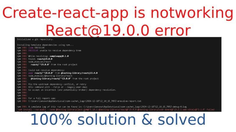 Sai Teja Yelubolu on LinkedIn: create-react-app error react19 error Sai Teja Yelubolu on LinkedIn: create-react-app error react19 error