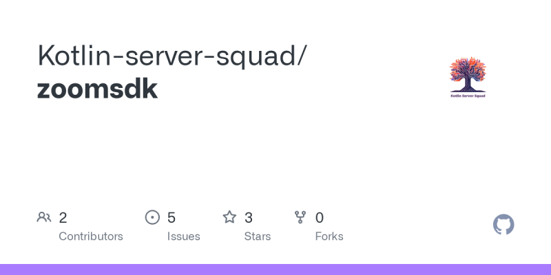 Kotlin Server Squad on LinkedIn: GitHub - Kotlin-server-squad/zoomsdk Kotlin Server Squad on LinkedIn: GitHub - Kotlin-server-squad/zoomsdk
