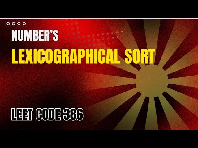 Code Jogger on LinkedIn: Lexicographical Numbers |String DSA in JAVA ... Code Jogger on LinkedIn: Lexicographical Numbers |String DSA in JAVA ...