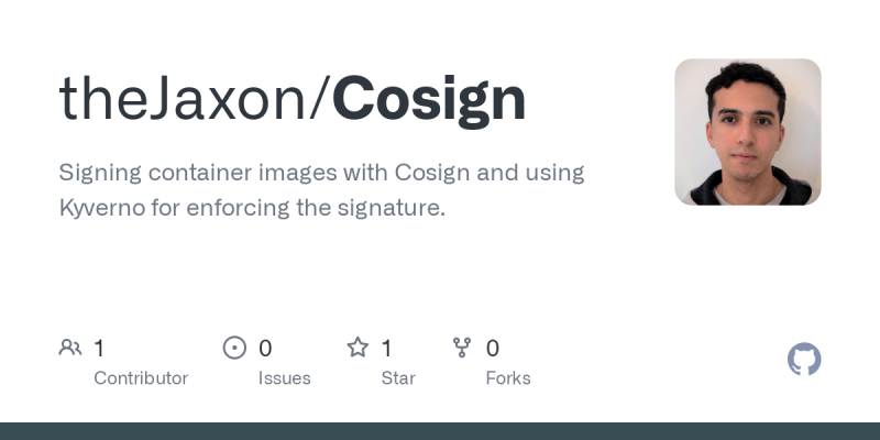 Mohamed Mostafa on LinkedIn: GitHub - theJaxon/Cosign: Signing ... Mohamed Mostafa on LinkedIn: GitHub - theJaxon/Cosign: Signing ...