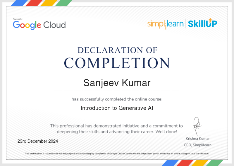 Sanjeev Kumar on LinkedIn: Sanjeev Kumar has successfully completed the ... Sanjeev Kumar on LinkedIn: Sanjeev Kumar has successfully completed the ...