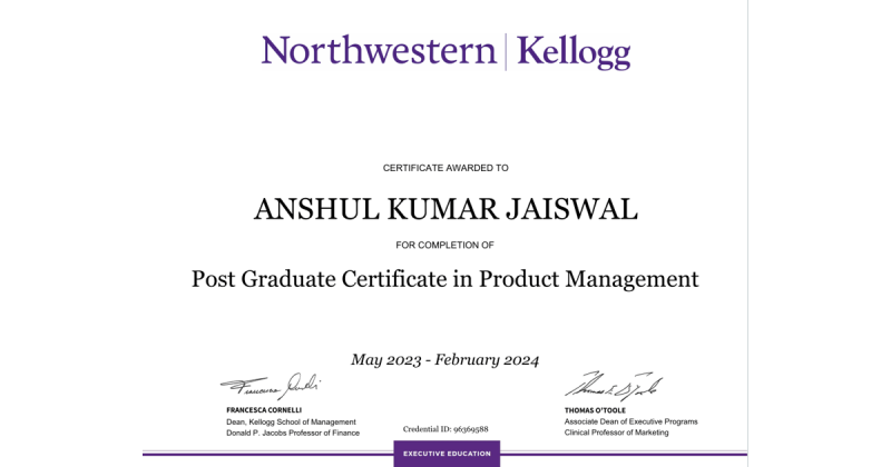 Anshul Jaiswal on LinkedIn: Post Graduate Certificate in Product ... Anshul Jaiswal on LinkedIn: Post Graduate Certificate in Product ...