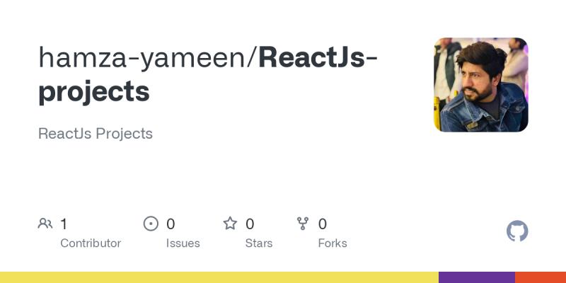 Hamza Yameen on LinkedIn: GitHub - hamza-yameen/ReactJs-projects ... Hamza Yameen on LinkedIn: GitHub - hamza-yameen/ReactJs-projects ...