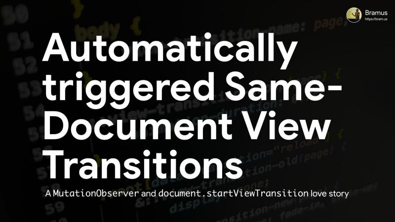 HTML.MD on LinkedIn: Experiment: Automatically triggered View ... HTML.MD on LinkedIn: Experiment: Automatically triggered View ...