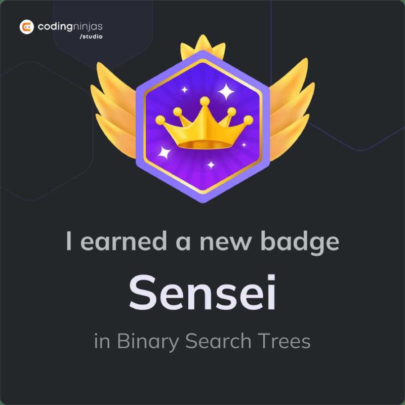 Ankit Yadav on LinkedIn: 🏆 SkillBadge Unlocked! | Coding Ninjas Studio Ankit Yadav on LinkedIn: 🏆 SkillBadge Unlocked! | Coding Ninjas Studio