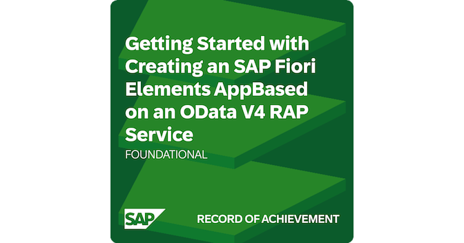 Getting Started with Creating an SAP Fiori Elements App Based on an ... Getting Started with Creating an SAP Fiori Elements App Based on an ...