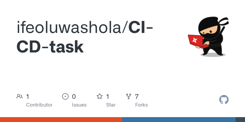 Ifeoluwashola Adaralegbe on LinkedIn: GitHub - ifeoluwashola/CI-CD-task Ifeoluwashola Adaralegbe on LinkedIn: GitHub - ifeoluwashola/CI-CD-task