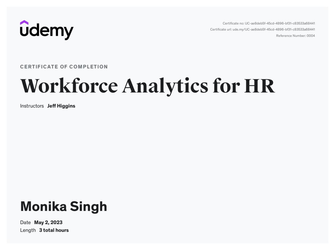 Monika Singh on LinkedIn: Udemy Course Completion Certificate Monika Singh on LinkedIn: Udemy Course Completion Certificate
