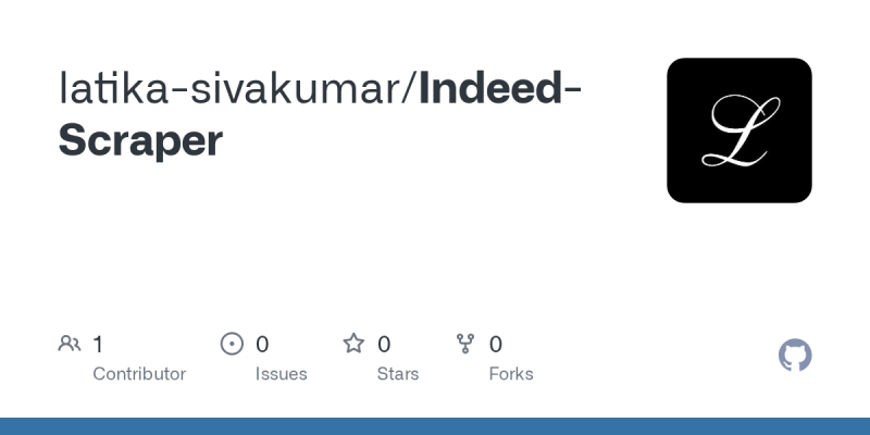 Latika Sivakumar on LinkedIn: GitHub - latika-sivakumar/Indeed-Scraper Latika Sivakumar on LinkedIn: GitHub - latika-sivakumar/Indeed-Scraper