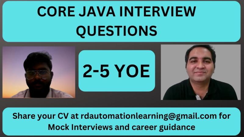 Java Interview Questions | Core Java Interview Questions | Rakesh C Java Interview Questions | Core Java Interview Questions | Rakesh C
