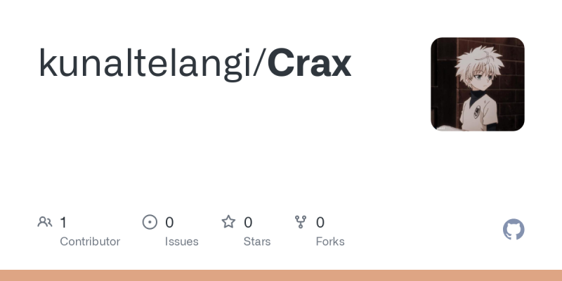 GitHub - kunaltelangi/Crax | Kunal Telangi GitHub - kunaltelangi/Crax | Kunal Telangi