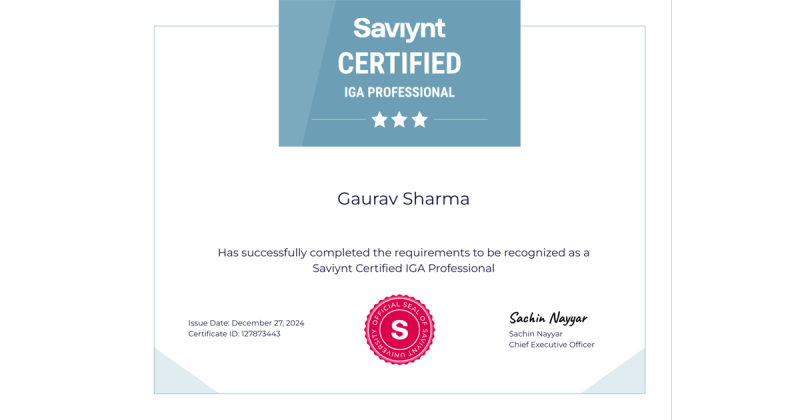 Gaurav Sharma on LinkedIn: Saviynt Certified IGA Professional • Gaurav ... Gaurav Sharma on LinkedIn: Saviynt Certified IGA Professional • Gaurav ...