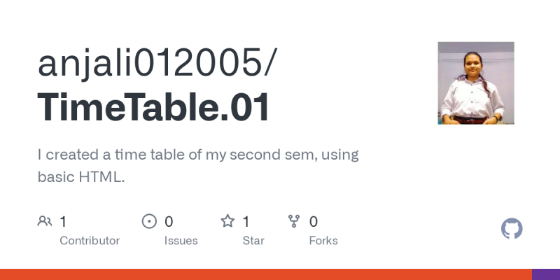 ANJALI DAHARWAL on LinkedIn: GitHub - anjali012005/TimeTable.01: I ... ANJALI DAHARWAL on LinkedIn: GitHub - anjali012005/TimeTable.01: I ...