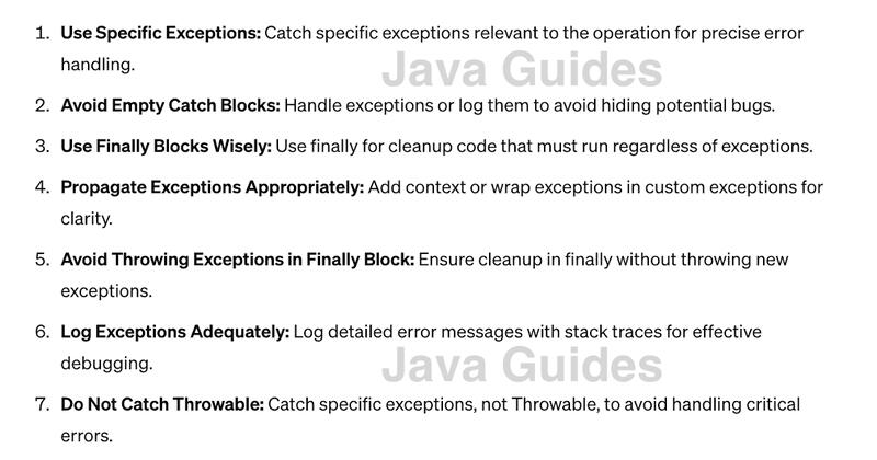 Ishmael Muhikira on LinkedIn: Java Exception Handling Best Practices ... Ishmael Muhikira on LinkedIn: Java Exception Handling Best Practices ...