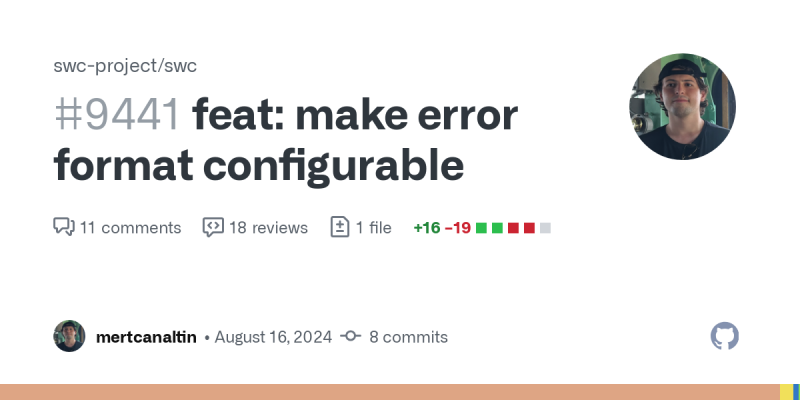 Mert Can Altın on LinkedIn: feat: make error format configurable by ... Mert Can Altın on LinkedIn: feat: make error format configurable by ...