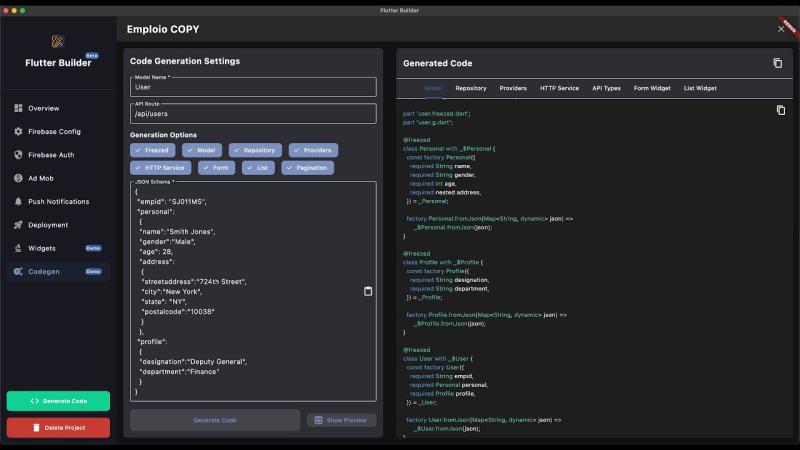 Flutter Builder on LinkedIn: Flutter Builder codegen feature for models ... Flutter Builder on LinkedIn: Flutter Builder codegen feature for models ...