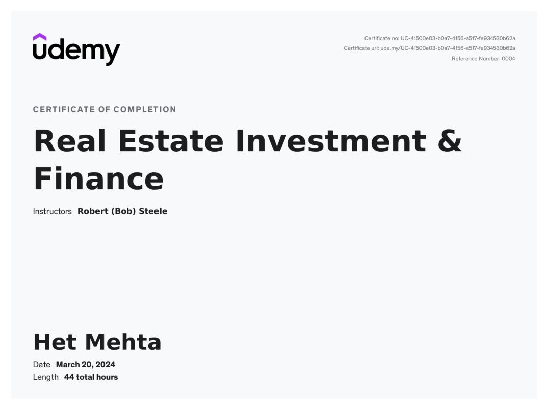 Het Mehta on LinkedIn: Udemy Course Completion Certificate Het Mehta on LinkedIn: Udemy Course Completion Certificate