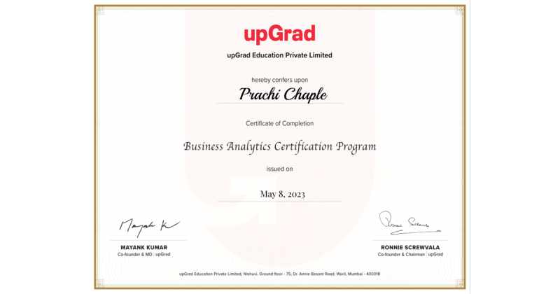 Prachi Chaple on LinkedIn: BA C18 Certificate of Completion • Prachi ... Prachi Chaple on LinkedIn: BA C18 Certificate of Completion • Prachi ...