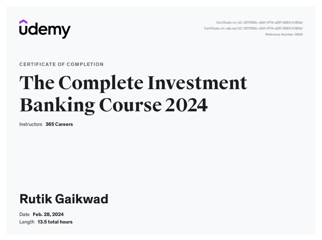 Rutik Gaikwad on LinkedIn: Udemy Course Completion Certificate Rutik Gaikwad on LinkedIn: Udemy Course Completion Certificate