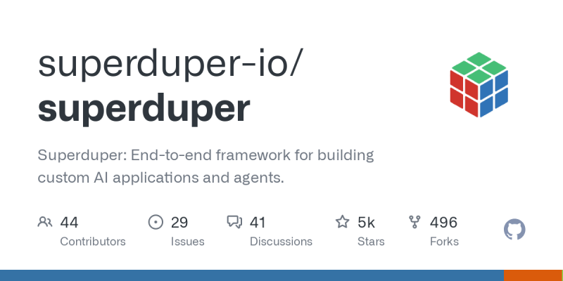 Peter Zaitsev on LinkedIn: GitHub - SuperDuperDB/superduperdb: 🔮 ... Peter Zaitsev on LinkedIn: GitHub - SuperDuperDB/superduperdb: 🔮 ...