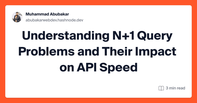 Muhammad Abubakar on LinkedIn: Understanding N+1 Query Problems and ... Muhammad Abubakar on LinkedIn: Understanding N+1 Query Problems and ...
