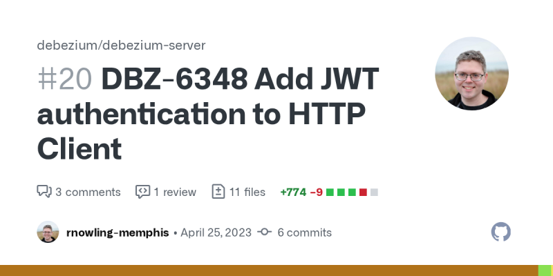 Idan Asulin on LinkedIn: DBZ-6348 Add JWT authentication to HTTP Client ... Idan Asulin on LinkedIn: DBZ-6348 Add JWT authentication to HTTP Client ...