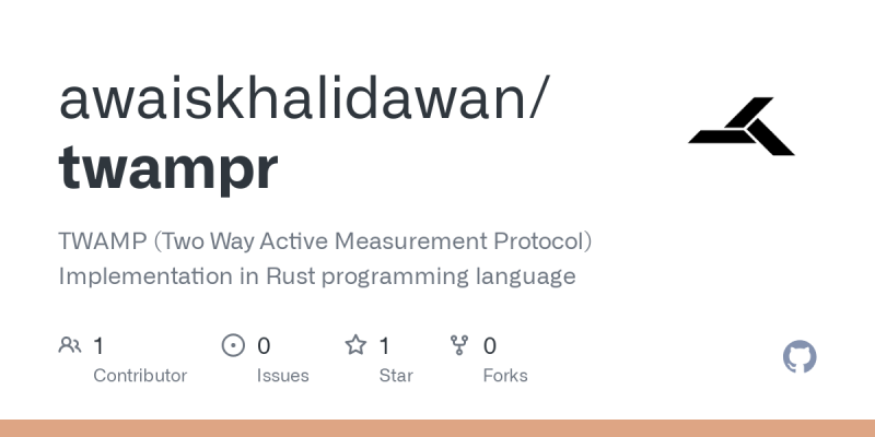 Muhammad Awais Khalid on LinkedIn: GitHub - awaiskhalidawan/twampr ... Muhammad Awais Khalid on LinkedIn: GitHub - awaiskhalidawan/twampr ...