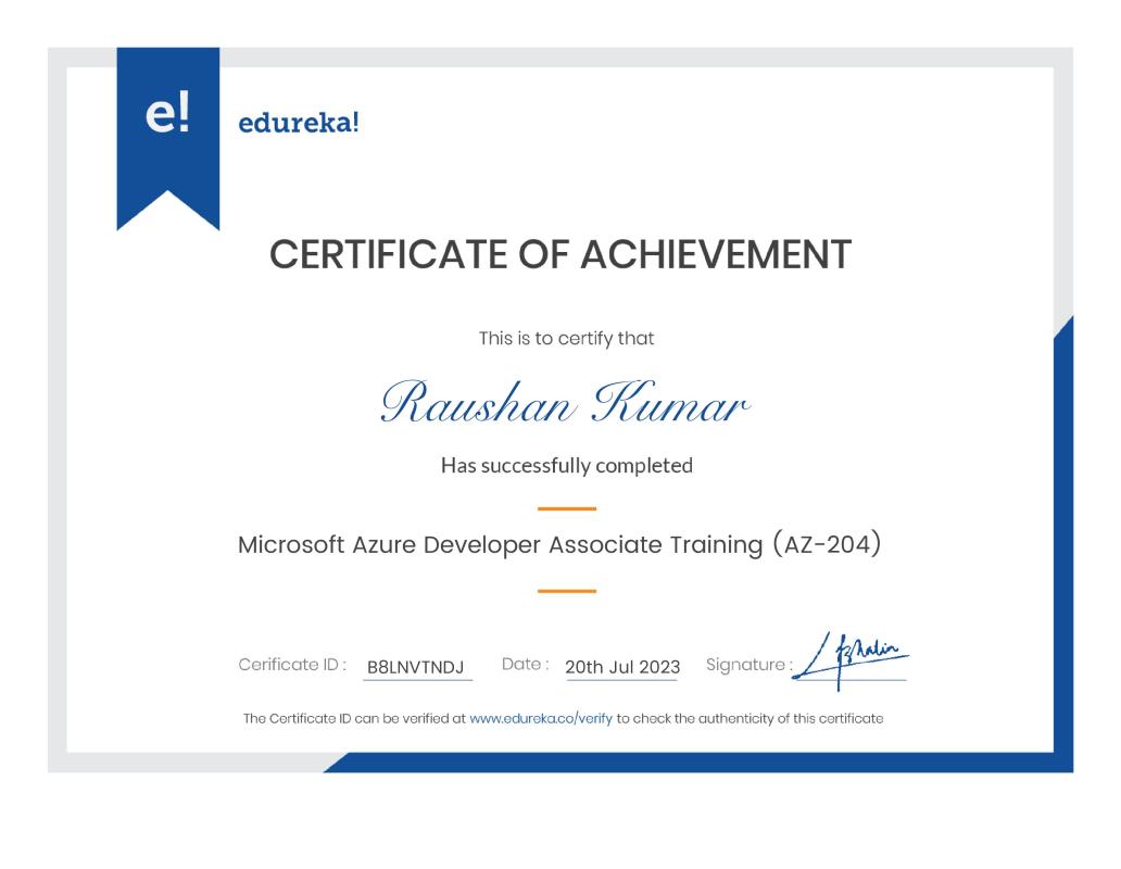 Raushan Kumar on LinkedIn: Check out Raushan's Certificate on Microsoft ... Raushan Kumar on LinkedIn: Check out Raushan's Certificate on Microsoft ...