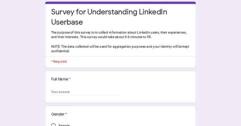 Mehdia Fatima on LinkedIn: Survey for Understanding LinkedIn Userbase ... Mehdia Fatima on LinkedIn: Survey for Understanding LinkedIn Userbase ...