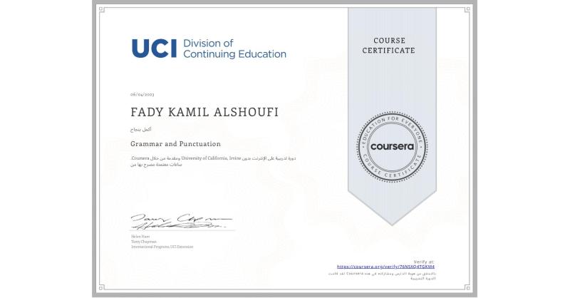 fady alshoufi on LinkedIn: Completion Certificate for Grammar and ... fady alshoufi on LinkedIn: Completion Certificate for Grammar and ...
