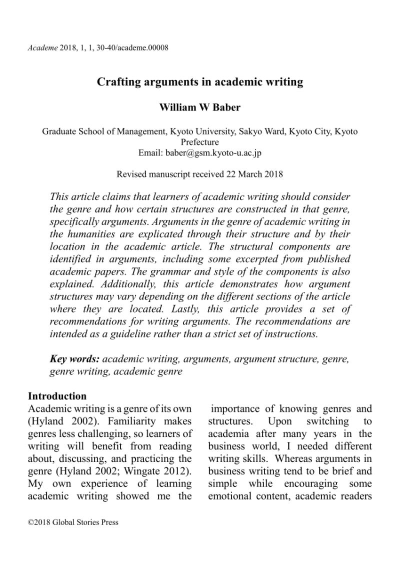 Peter Kesting on LinkedIn: (PDF) Crafting arguments in academic writing ... Peter Kesting on LinkedIn: (PDF) Crafting arguments in academic writing ...
