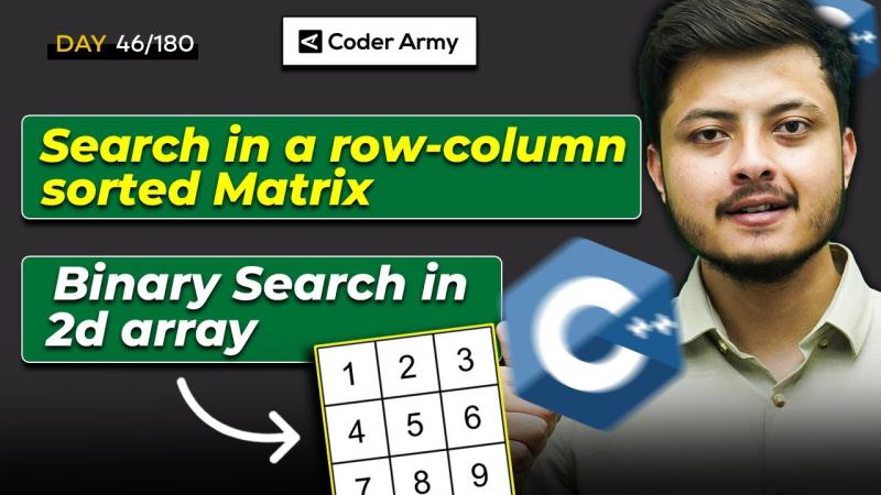 SASMITA GHADAI on LinkedIn: Lecture 34: Binary Search in 2D Arrays ... SASMITA GHADAI on LinkedIn: Lecture 34: Binary Search in 2D Arrays ...