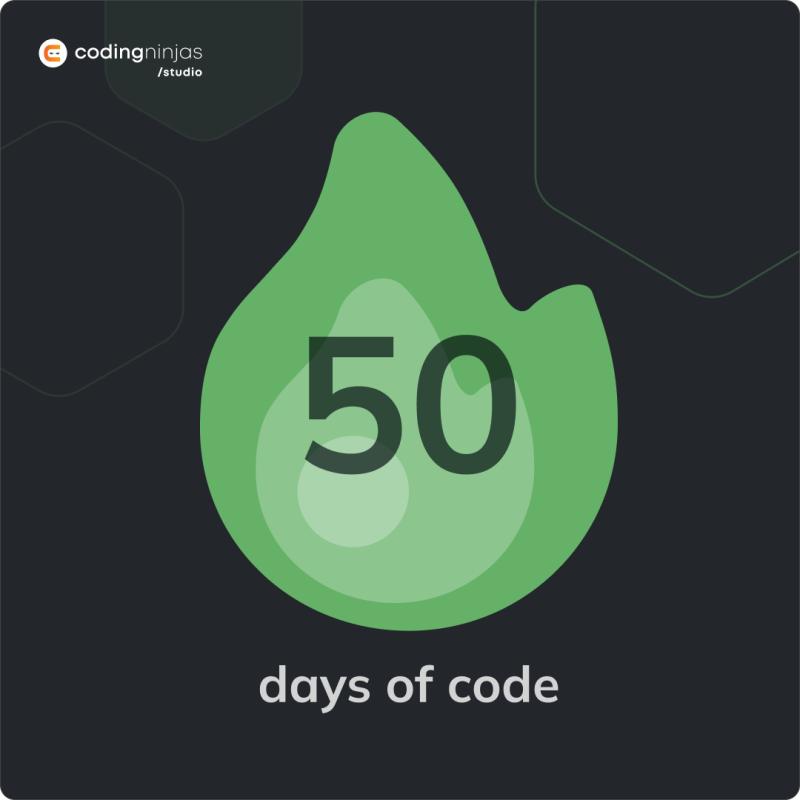 Ashutosh Singh on LinkedIn: 🔥 50 Days Coding Streak Achieved! | Coding ... Ashutosh Singh on LinkedIn: 🔥 50 Days Coding Streak Achieved! | Coding ...
