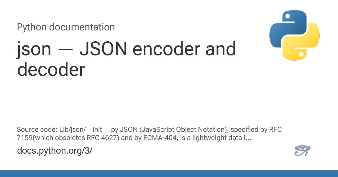 json — JSON encoder and decoder | Yubisono P. json — JSON encoder and decoder | Yubisono P.