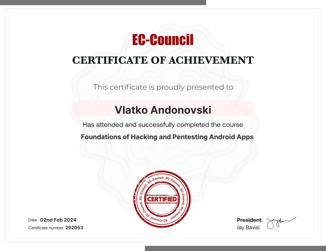 Vlatko Andonovski on LinkedIn: Foundations of Hacking and Pentesting ... Vlatko Andonovski on LinkedIn: Foundations of Hacking and Pentesting ...