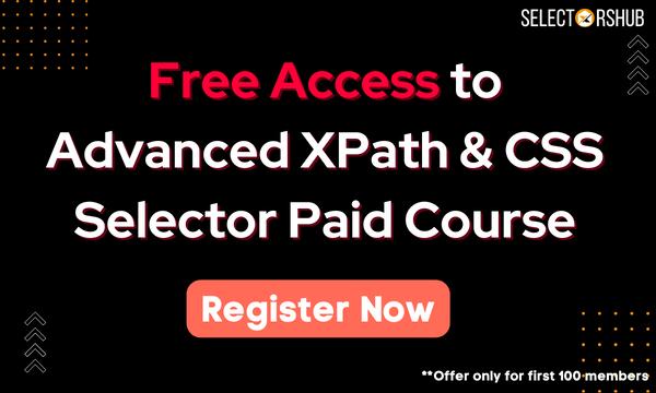 Advanced XPath and CSS Selector Udemy Course for Free | Sanjay Kumar Advanced XPath and CSS Selector Udemy Course for Free | Sanjay Kumar