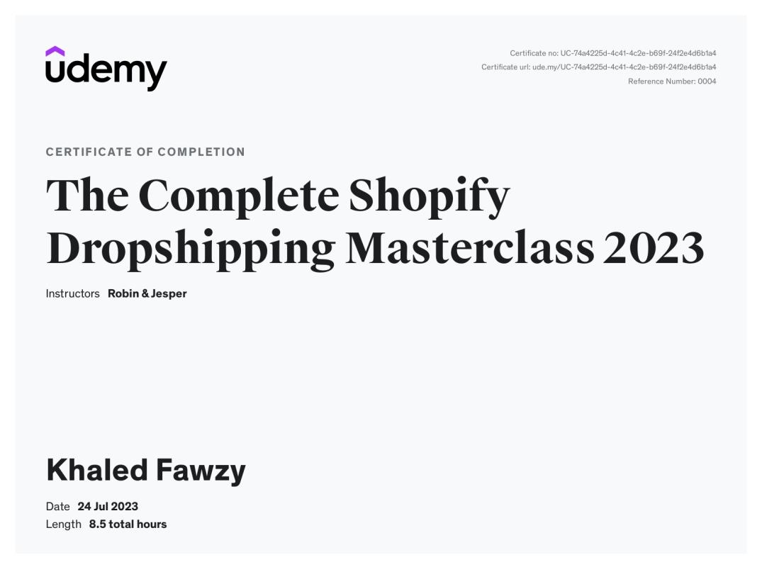 Khaled Fawzy on LinkedIn: Udemy Course Completion Certificate Khaled Fawzy on LinkedIn: Udemy Course Completion Certificate