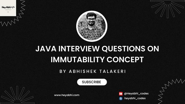 Abhishek Talakeri on LinkedIn: Java top Interview questions on ... Abhishek Talakeri on LinkedIn: Java top Interview questions on ...