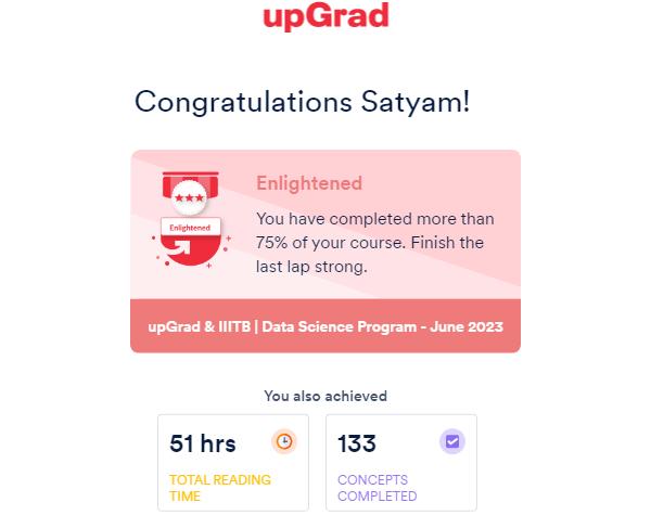 Satyam Shukla on LinkedIn: upGrad Satyam Shukla on LinkedIn: upGrad